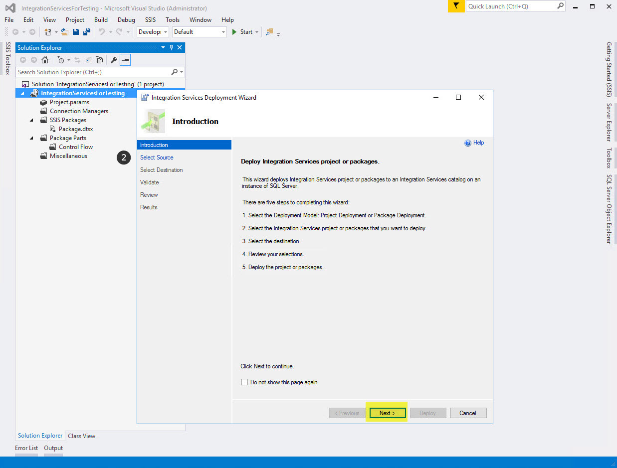 วิธีการ Deploy Integration Services Package ใน Visual Studio ...