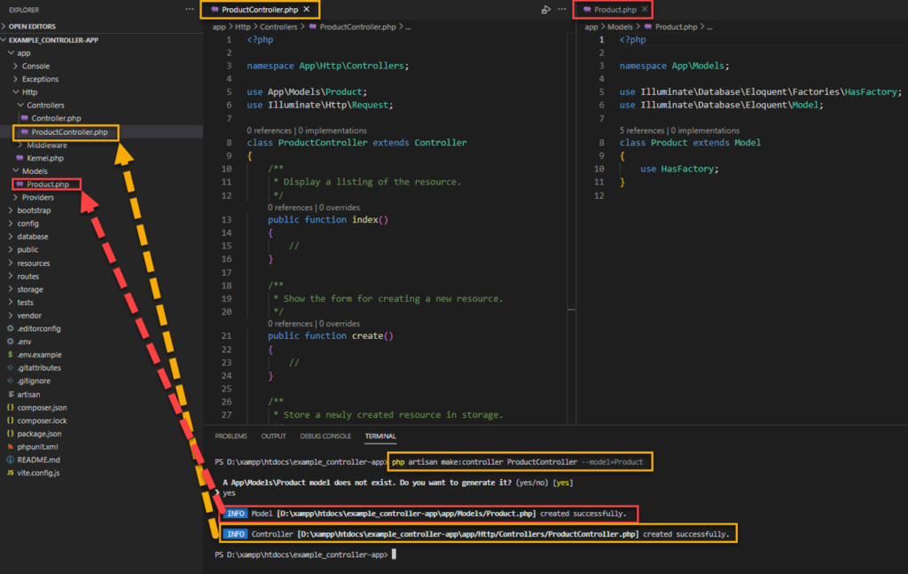 การเขียนคำสั่ง make:Controller ใน Command บน Laravel – Knowledge Management
